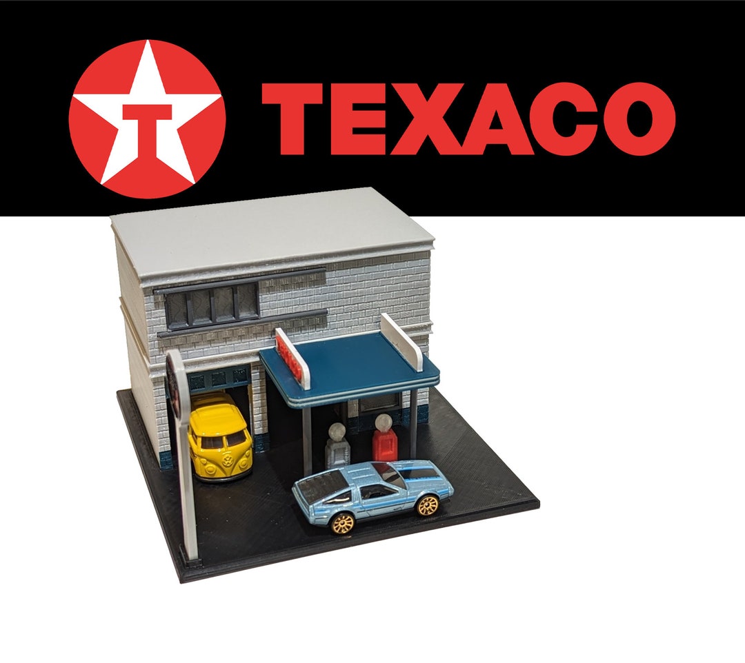 Retro Texaco Gas Station From Back to the Future - 1:64 Scale | Diorama ...