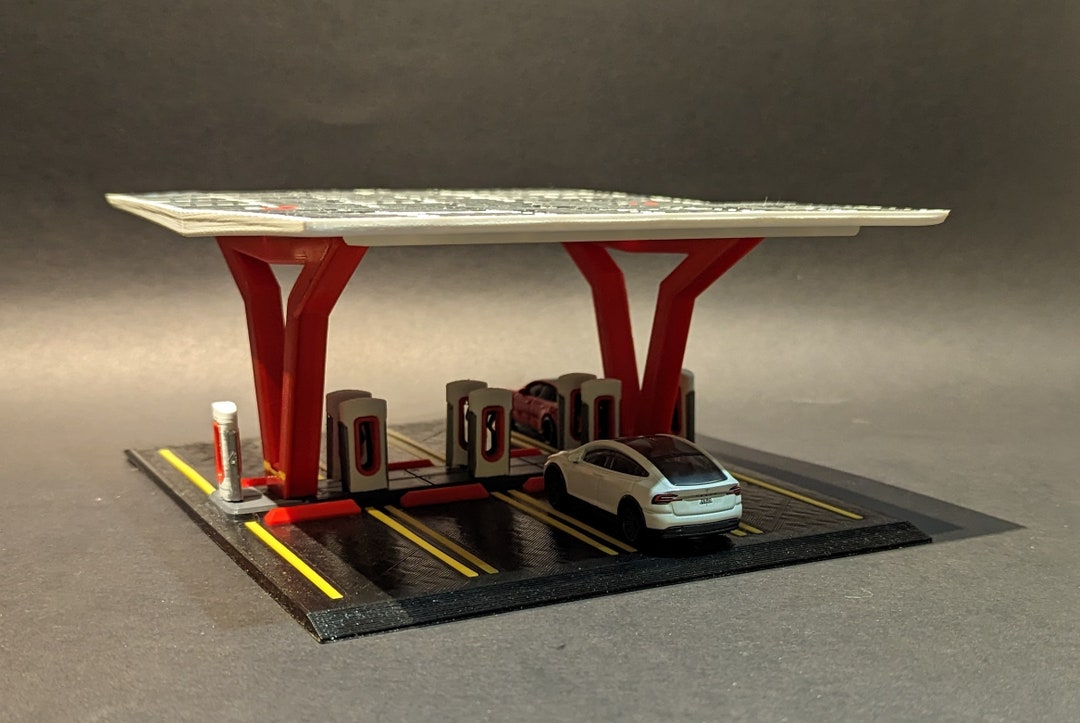 Miniature Tesla-inspired 8-spot Charging Station for 1/64 - Etsy