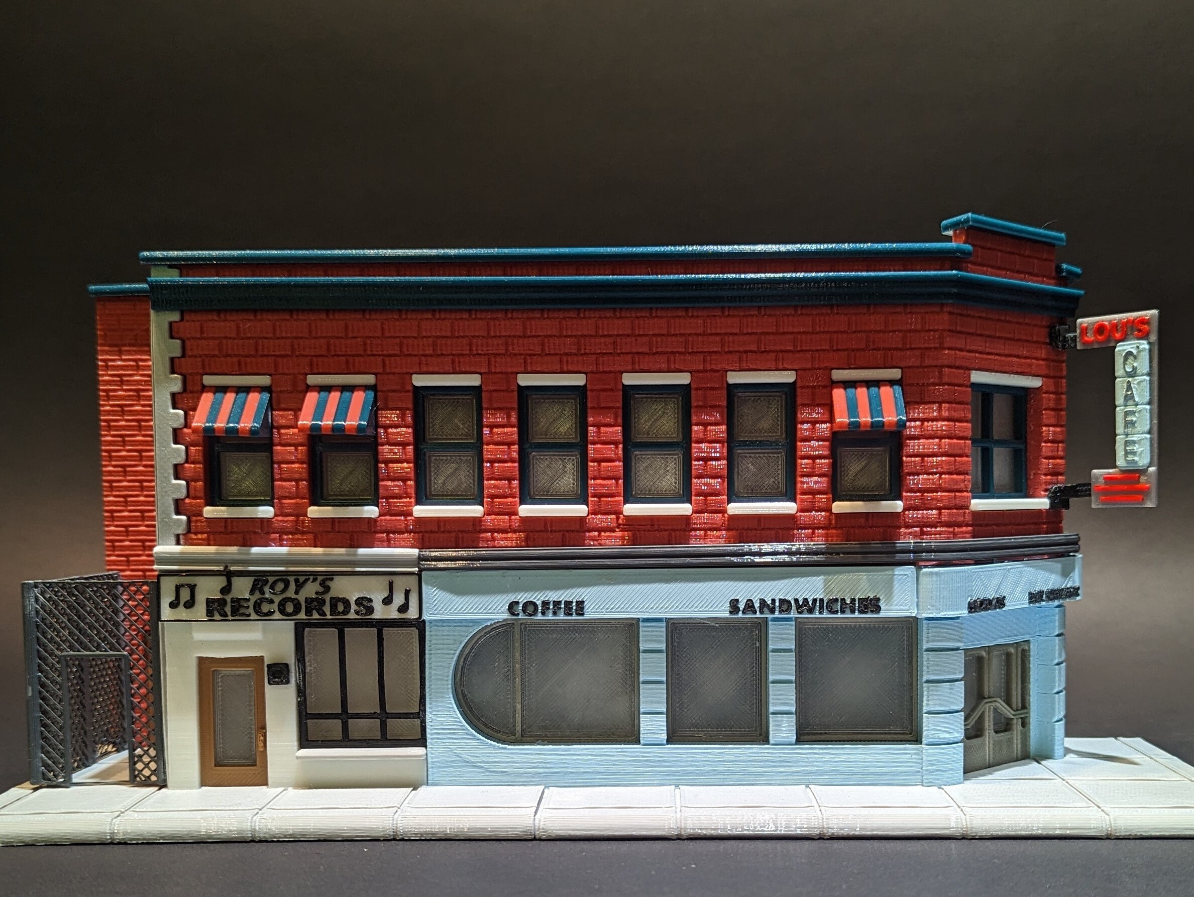 3D Printed Back to the Future Diorama: Lous Cafe - Etsy