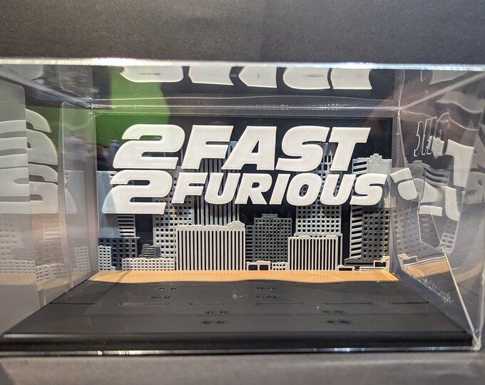 2 Fast 2 Furious Hotwheels Backdrop | 3D Printed Display for Hotwheels ...