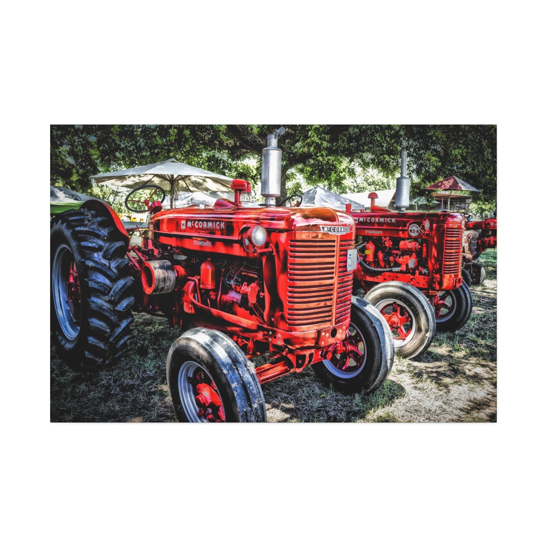 Antique Farmall Tractor Canvas Print, Rustic Agriculture Wall Art - Etsy