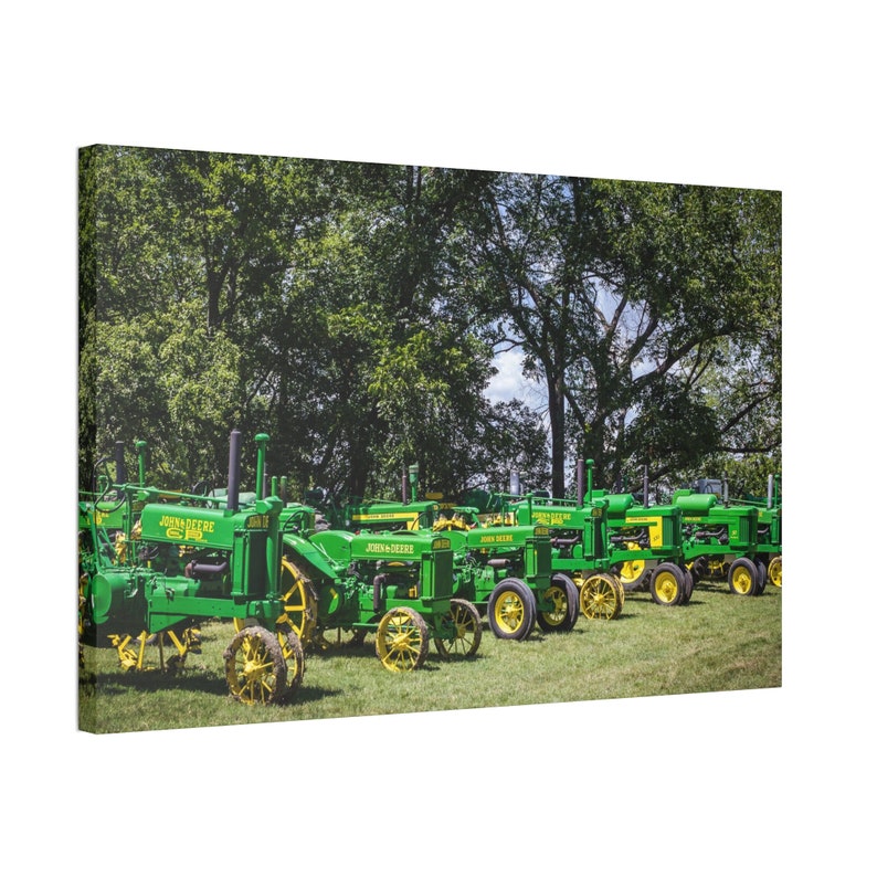 Antique John Deere Tractor Canvas Print Farm House Farm - Etsy