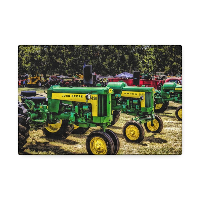 Vintage John Deere Tractor Canvas Print, Rustic Agriculture Wall Art - Etsy