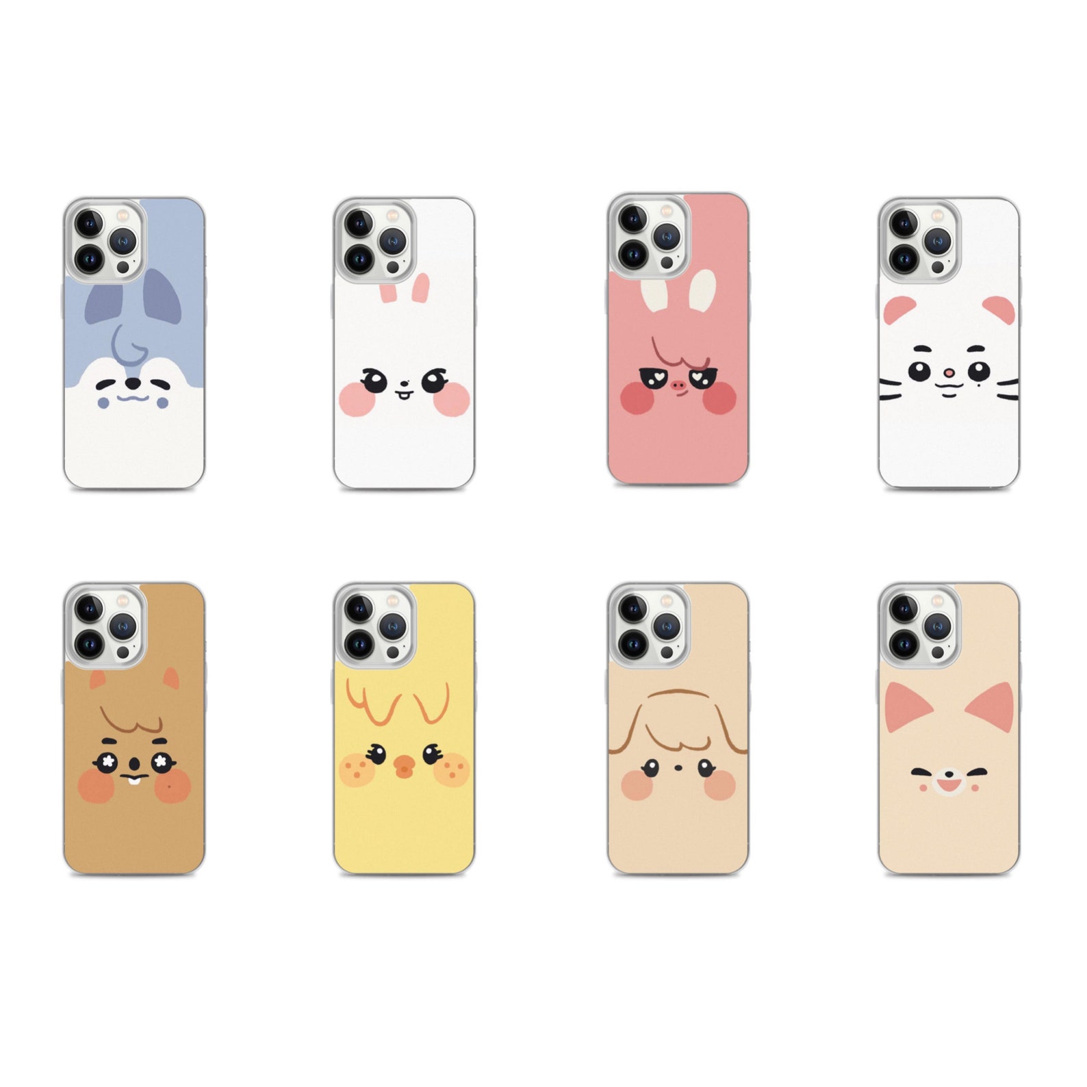 SKZOO Minimal Face iPhone Case Stray Kids Wolf Chan, Leebit, Dwaeki ...
