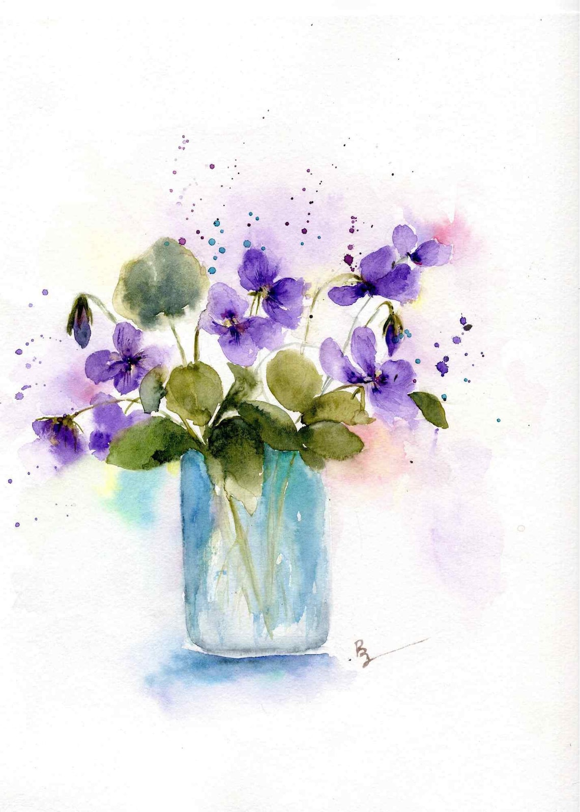 Viola Serenade: Original Watercolor Painting, 9x11 Inches - Etsy
