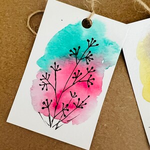 Hand-painted Watercolor Gift Tags With Ink Doodles – Perfect for Any ...