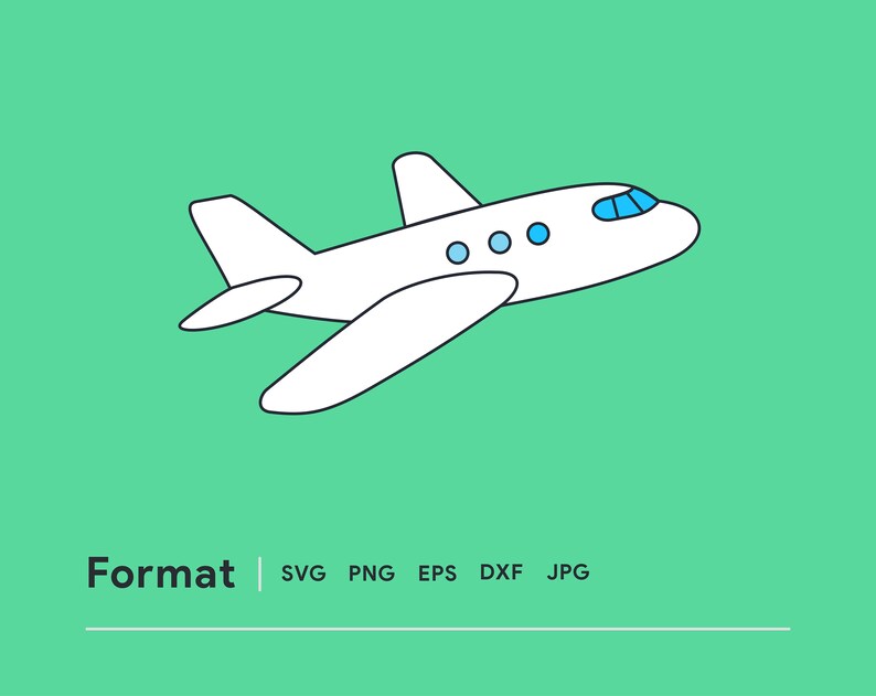 Airplane SVG Vector Illustration - Etsy