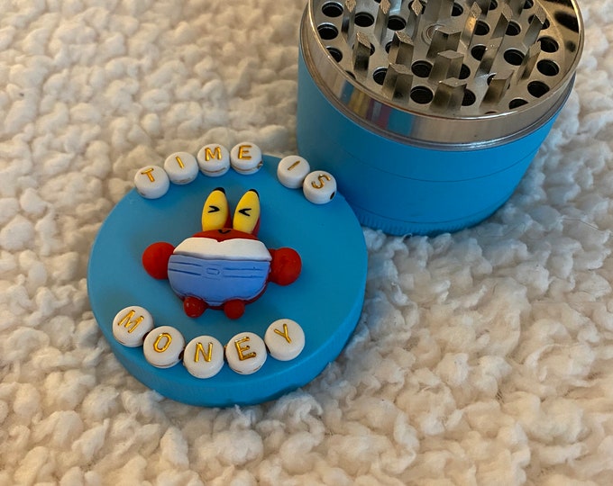 Spongebob Mr. Krabs 55 MM Herb Grinder Custom Grinder 4 Piece Grinder ...