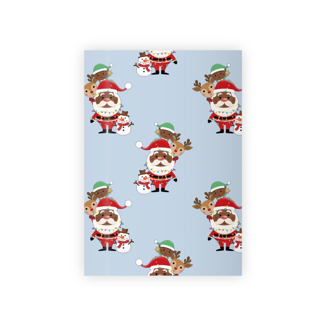 Santa Gift Wrapping Paper Rolls, 1pc - Etsy