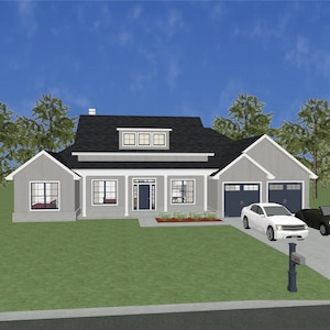 Urban Farmhouse - 5 Bedroom, 3 Bath - 2,832 SF - Front Load Garage ...