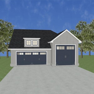 40x40 Garage With Boat/atv Storage - PDF Design Plans - Right Read ...