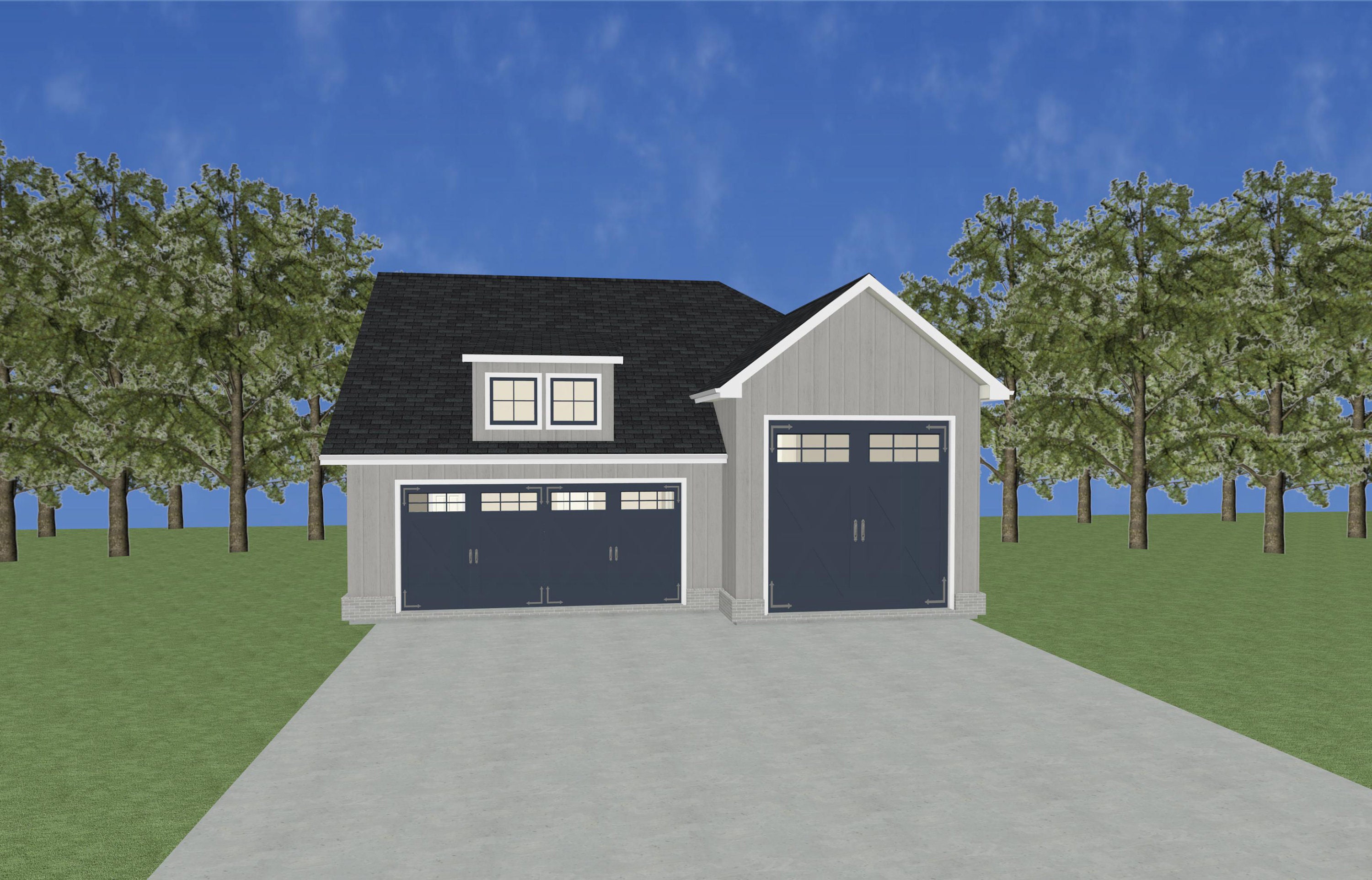 40x40 Garage With Boat/atv Storage - PDF Design Plans - Right Read ...