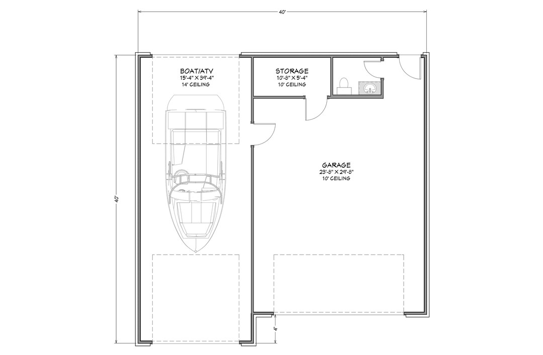 40x40 Garage With Boat/atv Storage - PDF Design Plans - Etsy