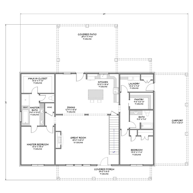 1500 Sq Ft House Plans - Etsy