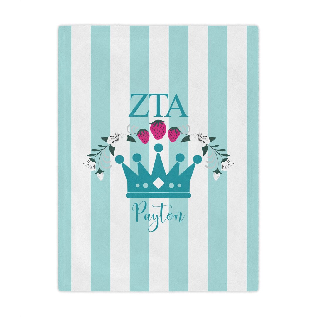 Zeta Tau Alpha, Zeta Tau Alpha Sorority Blanket, ZTA Merch, Custom ...