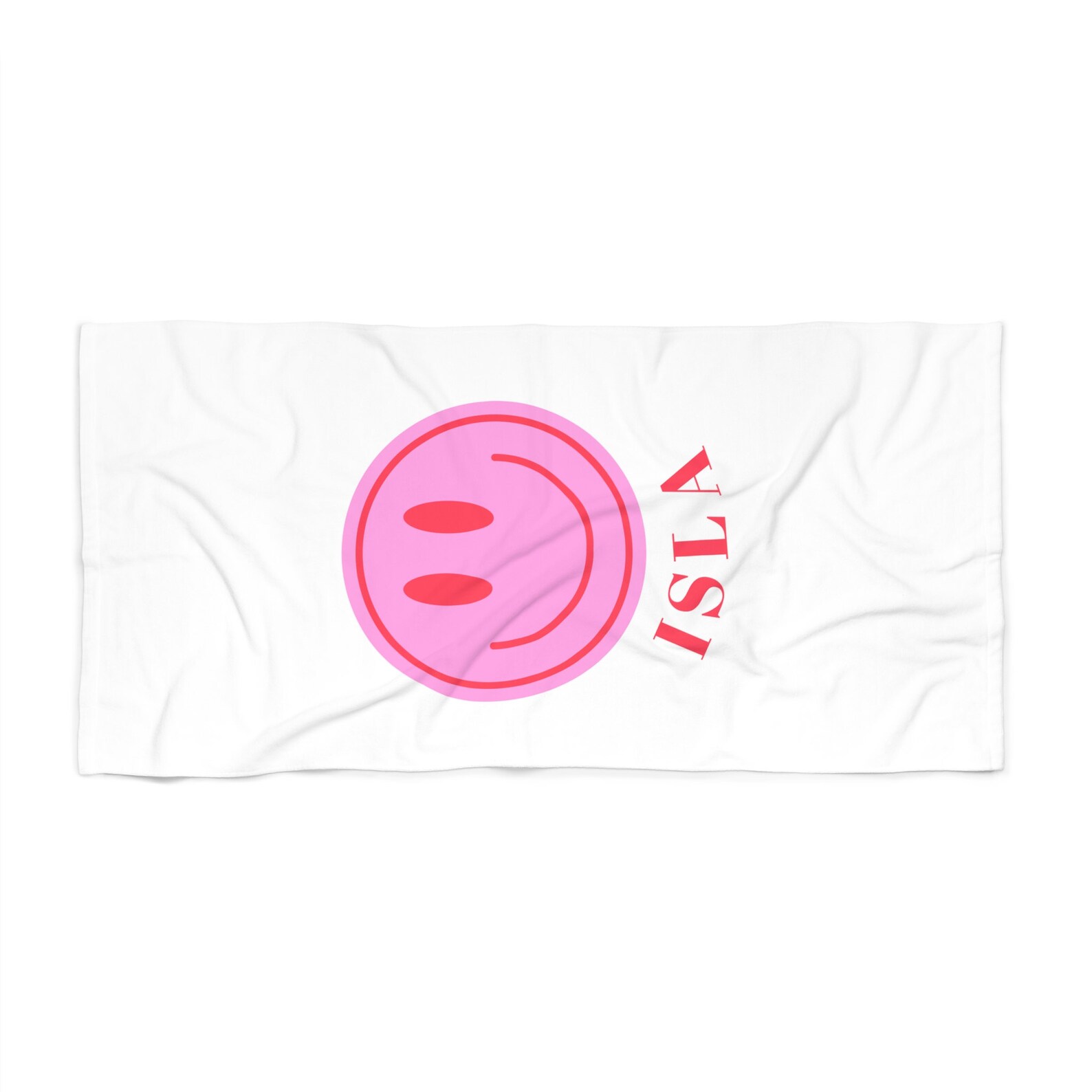 Beach Towel Smiley Face Preppy Beach Towel Girly Beach Towel Trendy ...