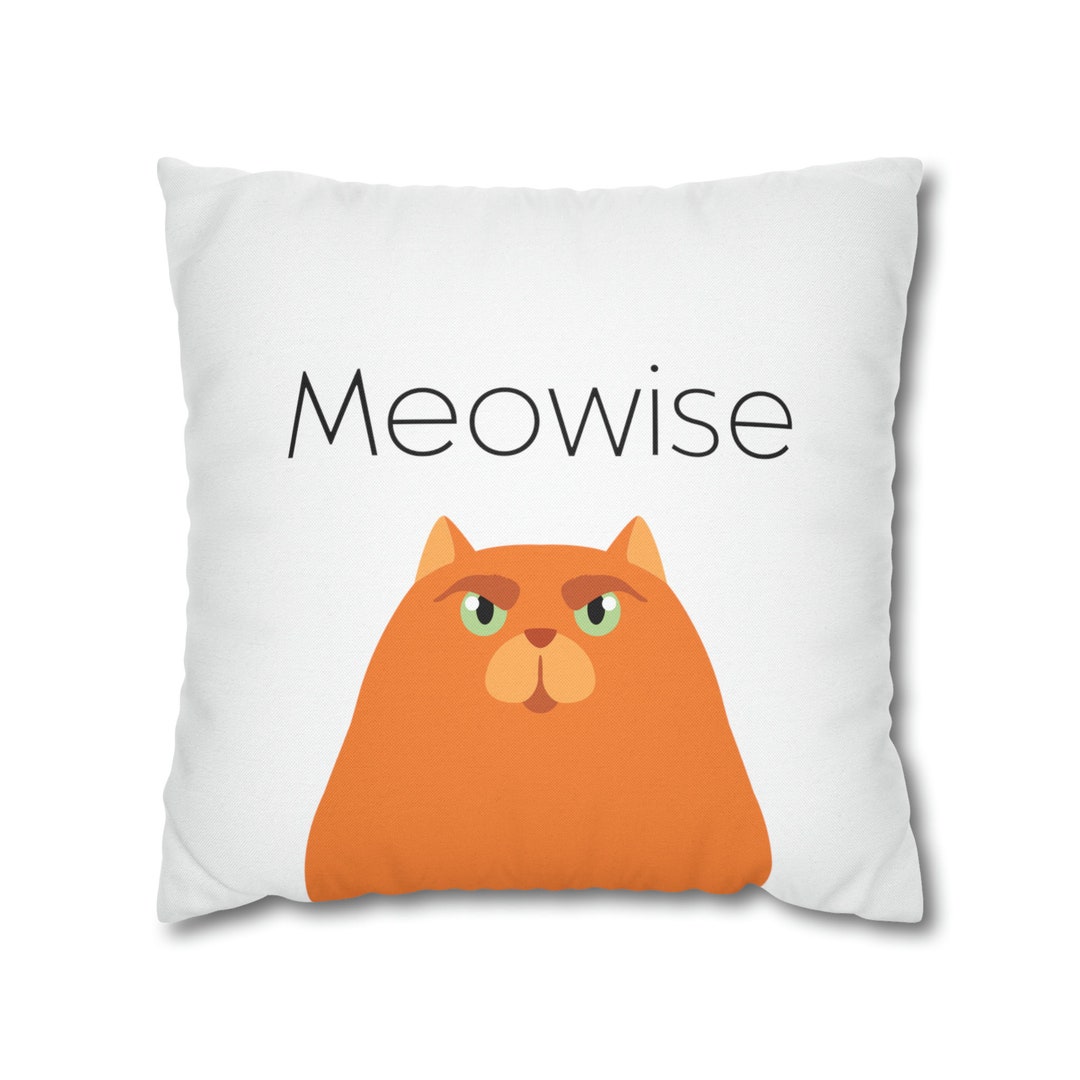 Custom Cat Pillow Orange Cat Throw Pillow Cover With - Etsy