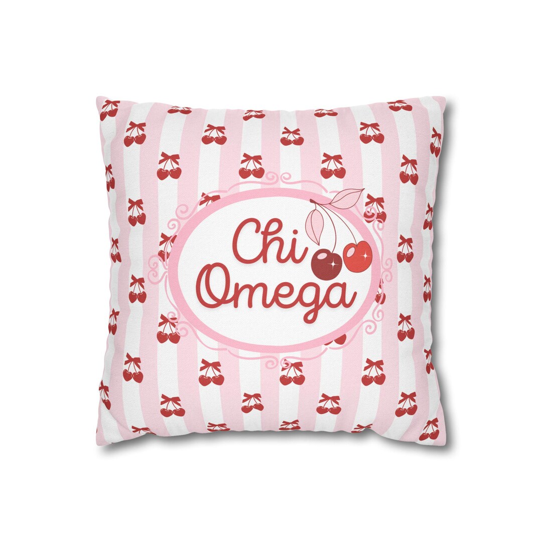 Chi Omega Sorority Pillow Cover, Chi Omega Pillow, Sorority Gifts ...