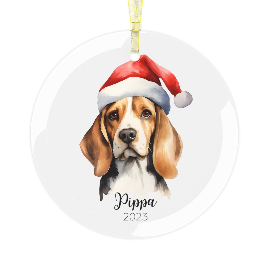 Beagle Christmas Ornament, Personalized Beagle Ornament - Etsy