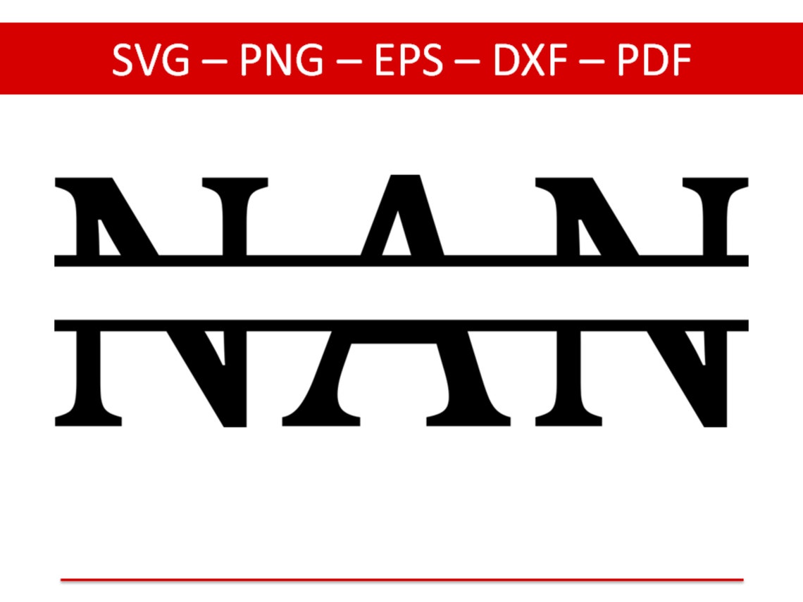 Nan Split Name Frame SVG, Nan SVG, Grandmother Svg, Nan Silhouette File ...