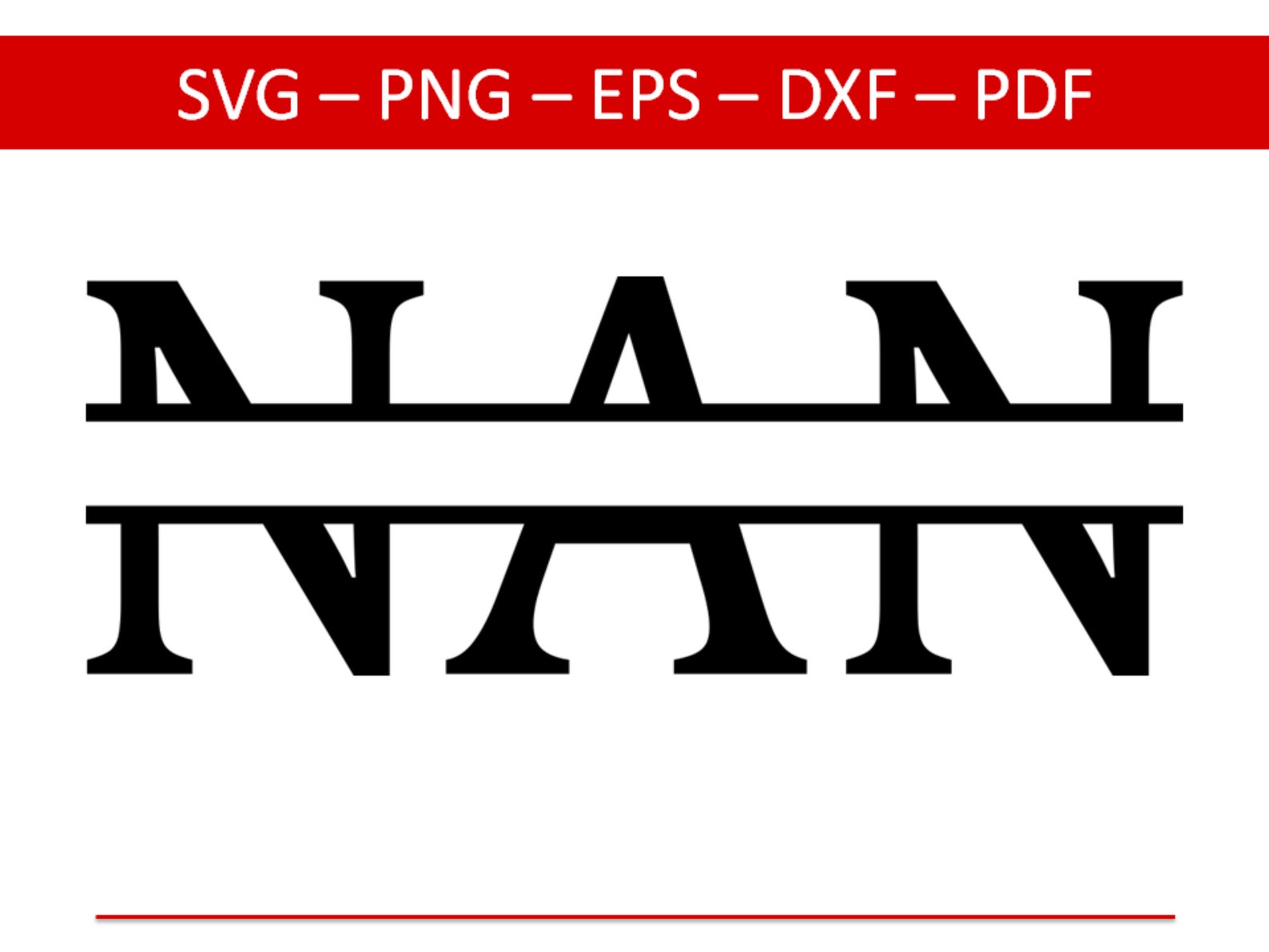 Nan Split Name Frame SVG, Nan SVG, Grandmother Svg, Nan Silhouette File ...