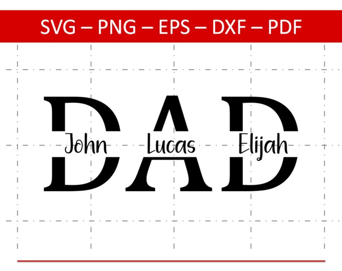 DAD Split Monogram svg, Daddy svg, Pop svg, Papa svg, Papi svg, Papa ...