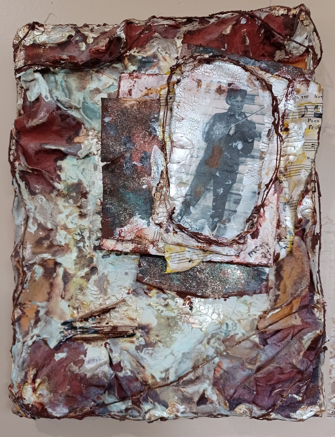 The Last Ballot Before the Fire, Original Mixed Media Art, Grunge Art ...