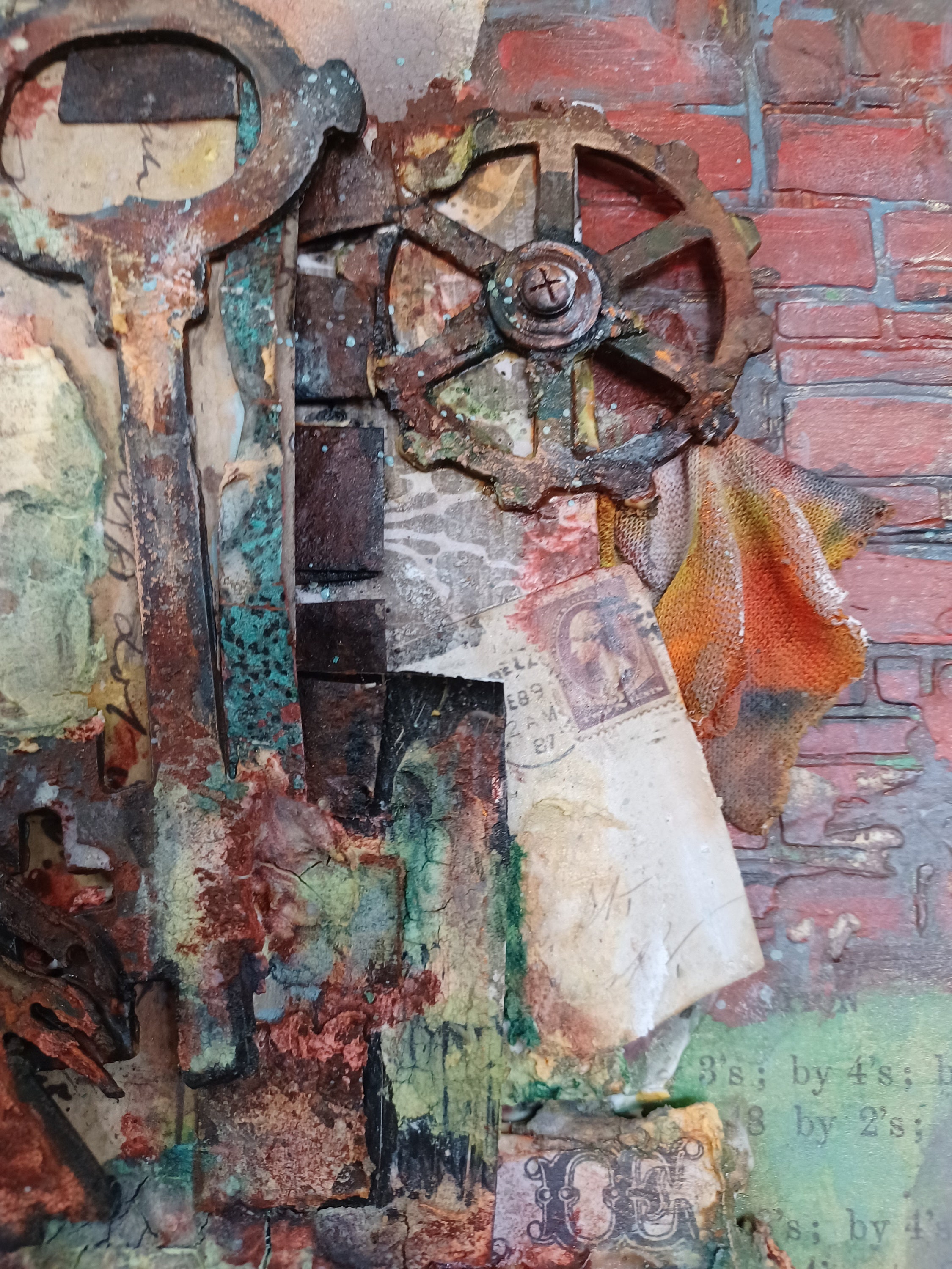 Elements Original Mixed Media, Assemblage Art, Grunge Art, Steampunk ...