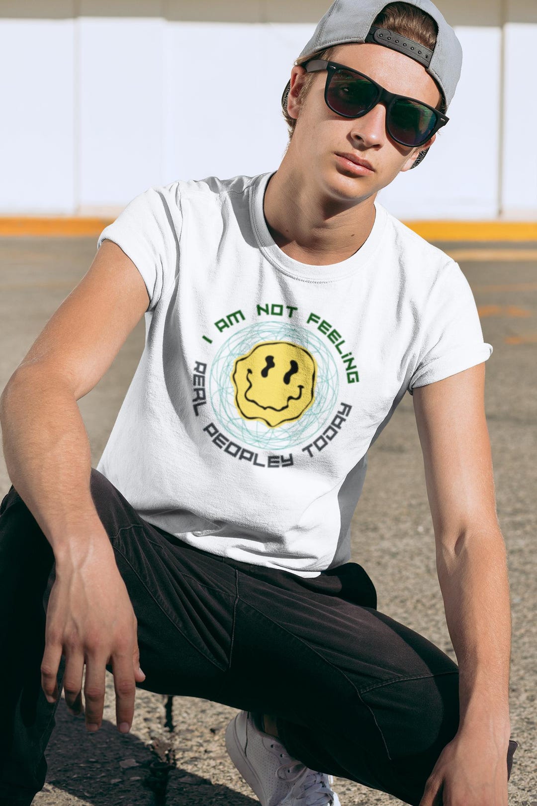Funny Humorous Unisex T-shirt, Not Real Peopley Today, Introvert Gift ...
