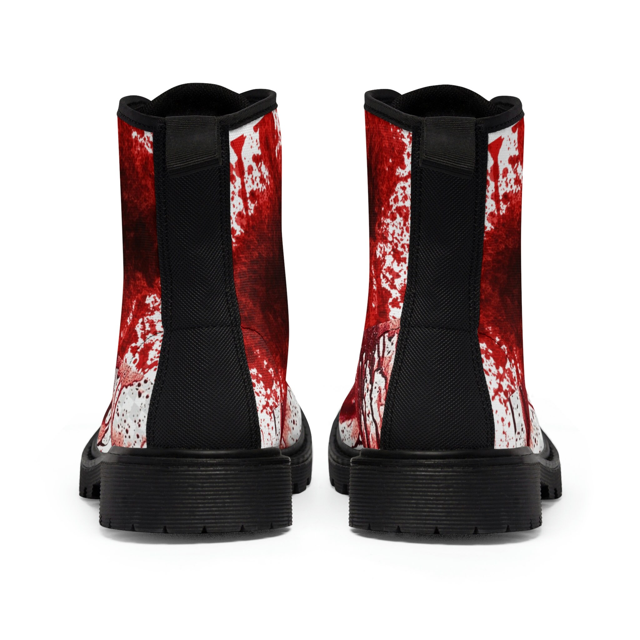 Bloody Crime Scene Men's Canvas Boots Unleash Your Dark Style Perfect ...