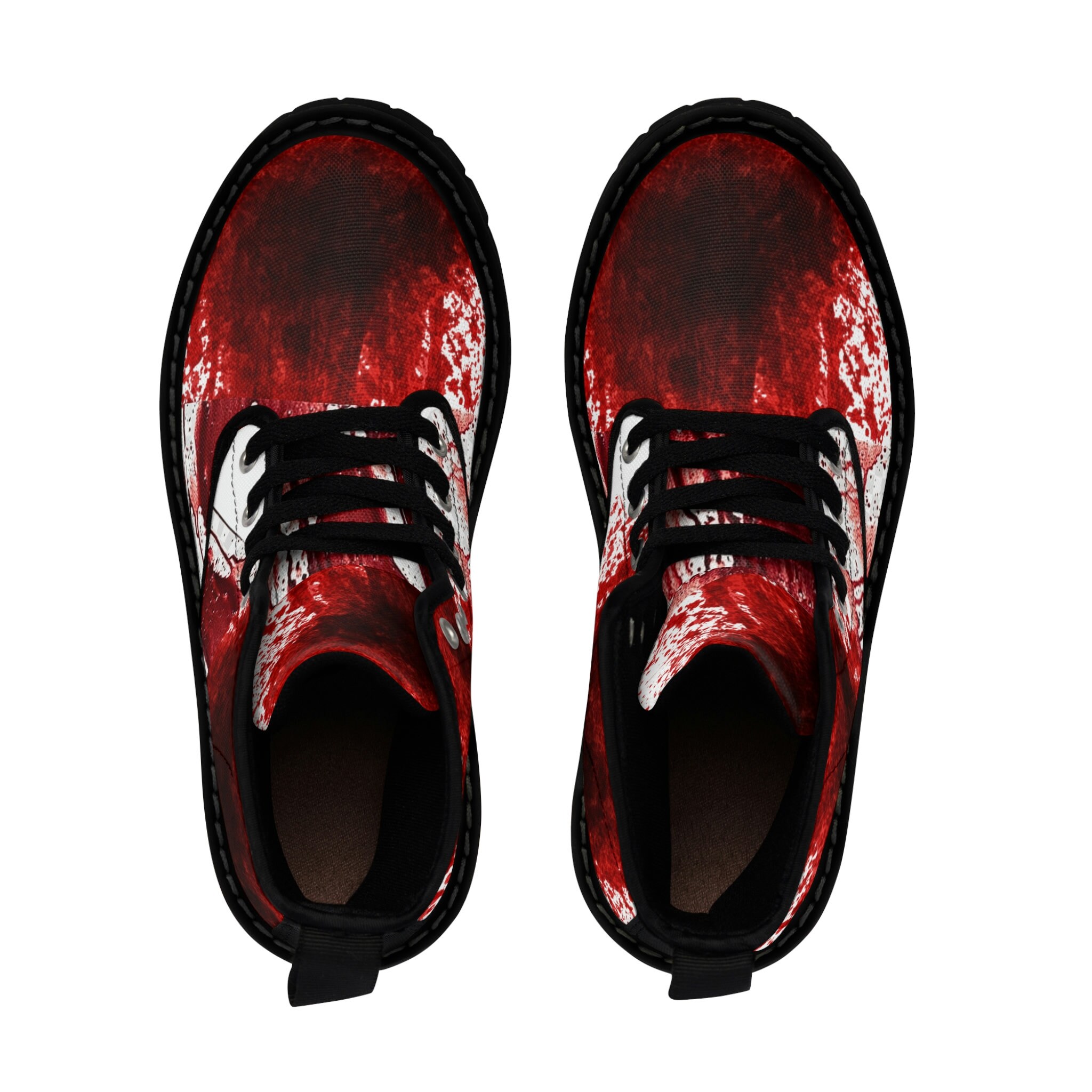 Bloody Crime Scene Men's Canvas Boots Unleash Your Dark Style Perfect ...
