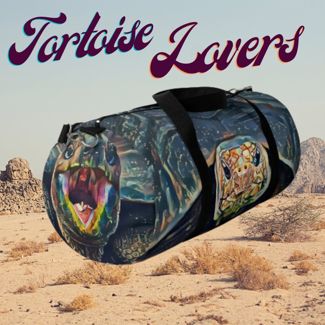 Quirky Tortoise Duffel, Turtle Bag, Carry-on Bag Reptile Lovers, Gift ...