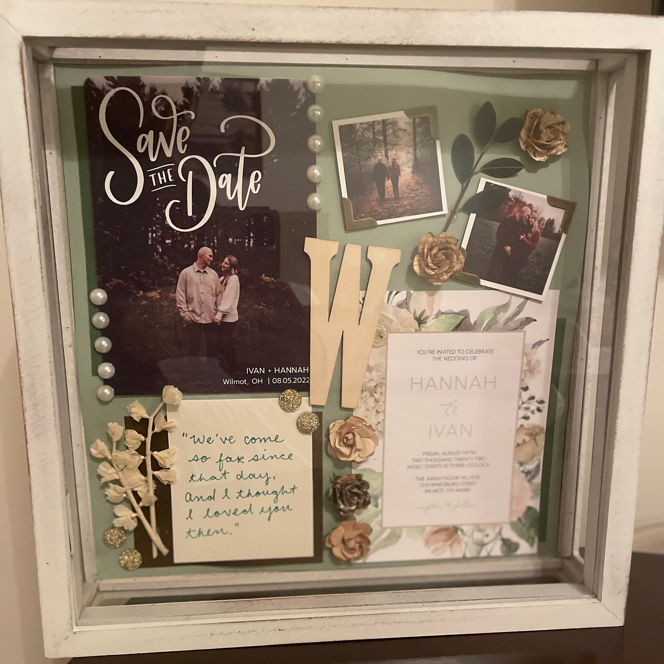Wedding Day Shadow Box - Etsy