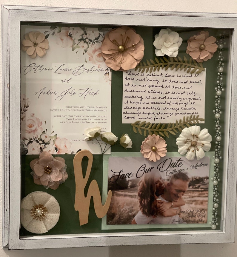 Wedding Day Shadow Box - Etsy