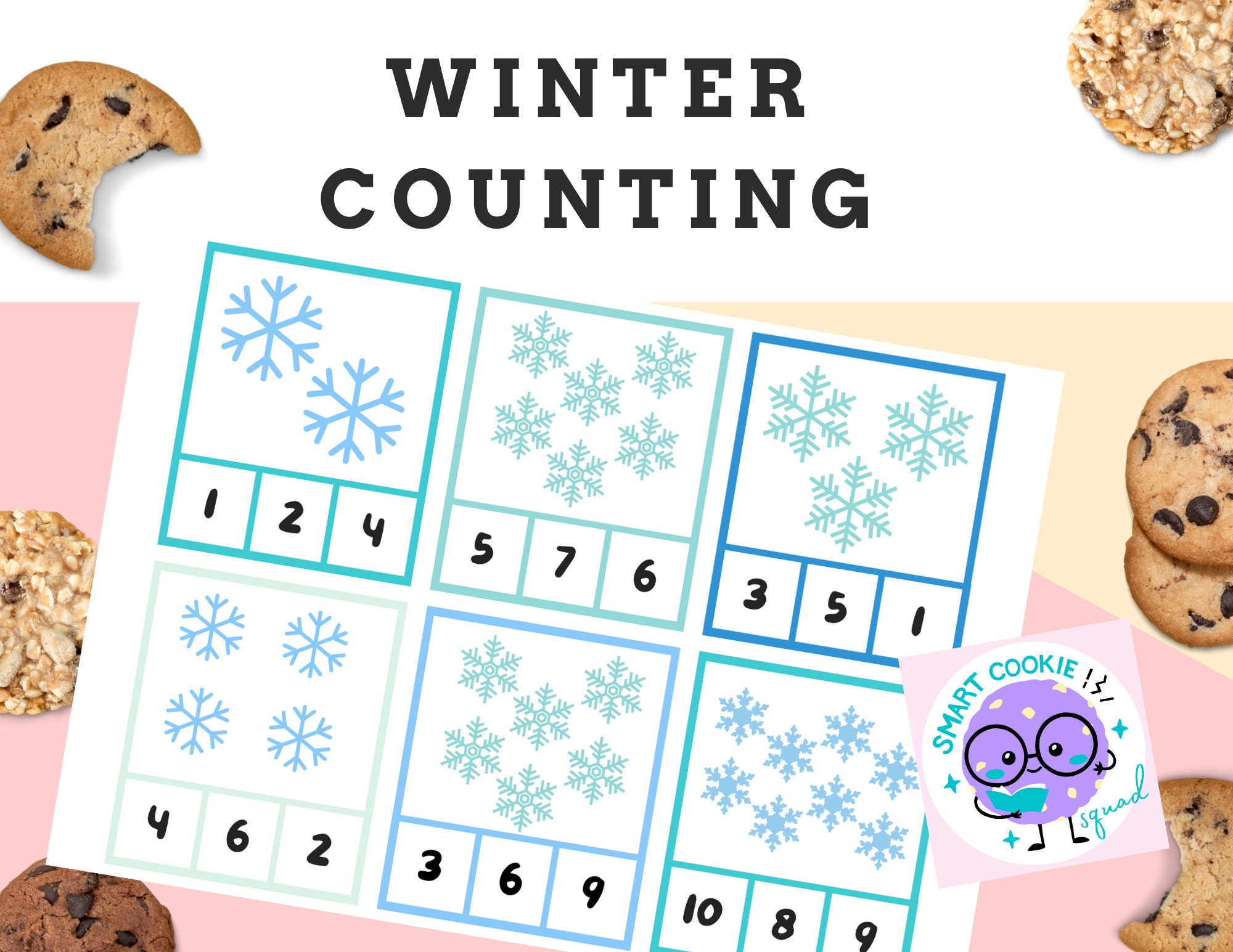 Winter Counting Activity, Winter Counting, Pre-k Activity, Kindergarten ...