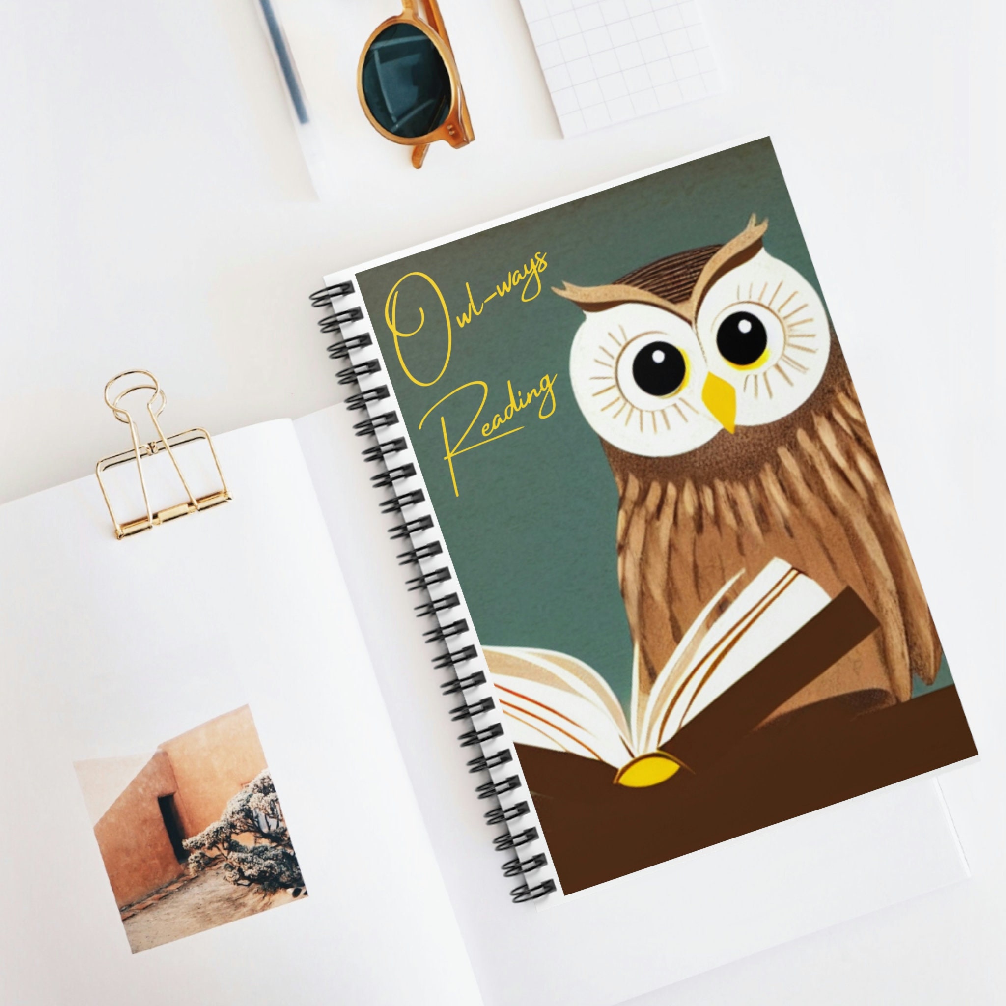 Owl-ways Reading Spiral Notebook - Ruled Line - Etsy