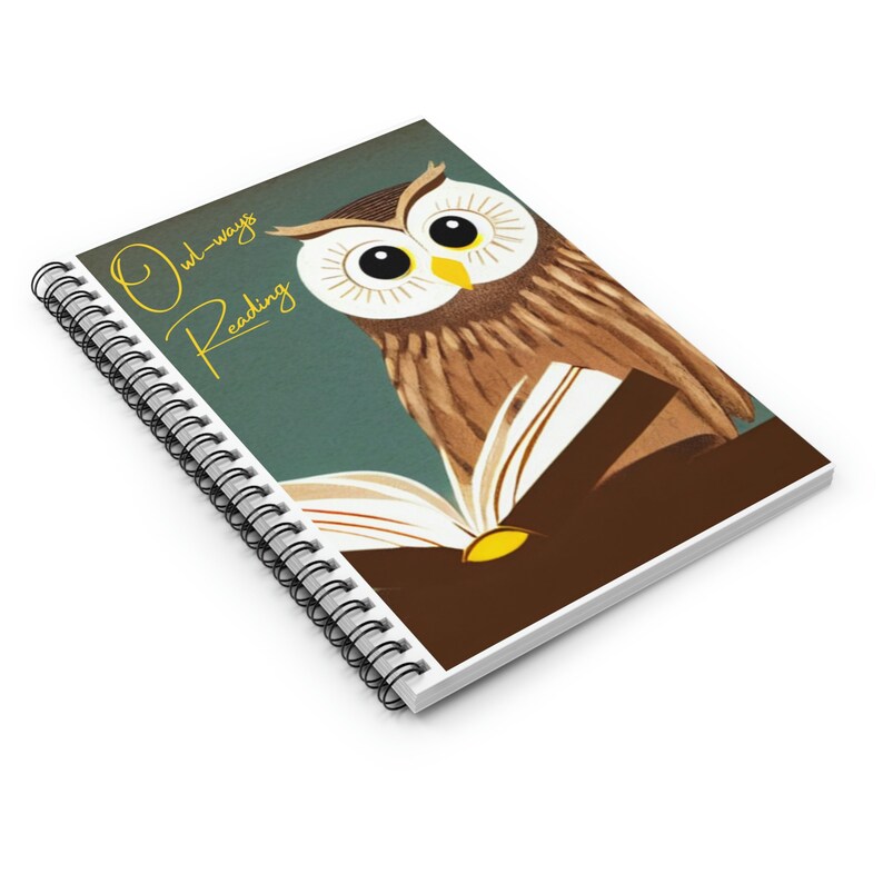 Owl-ways Reading Spiral Notebook - Ruled Line - Etsy