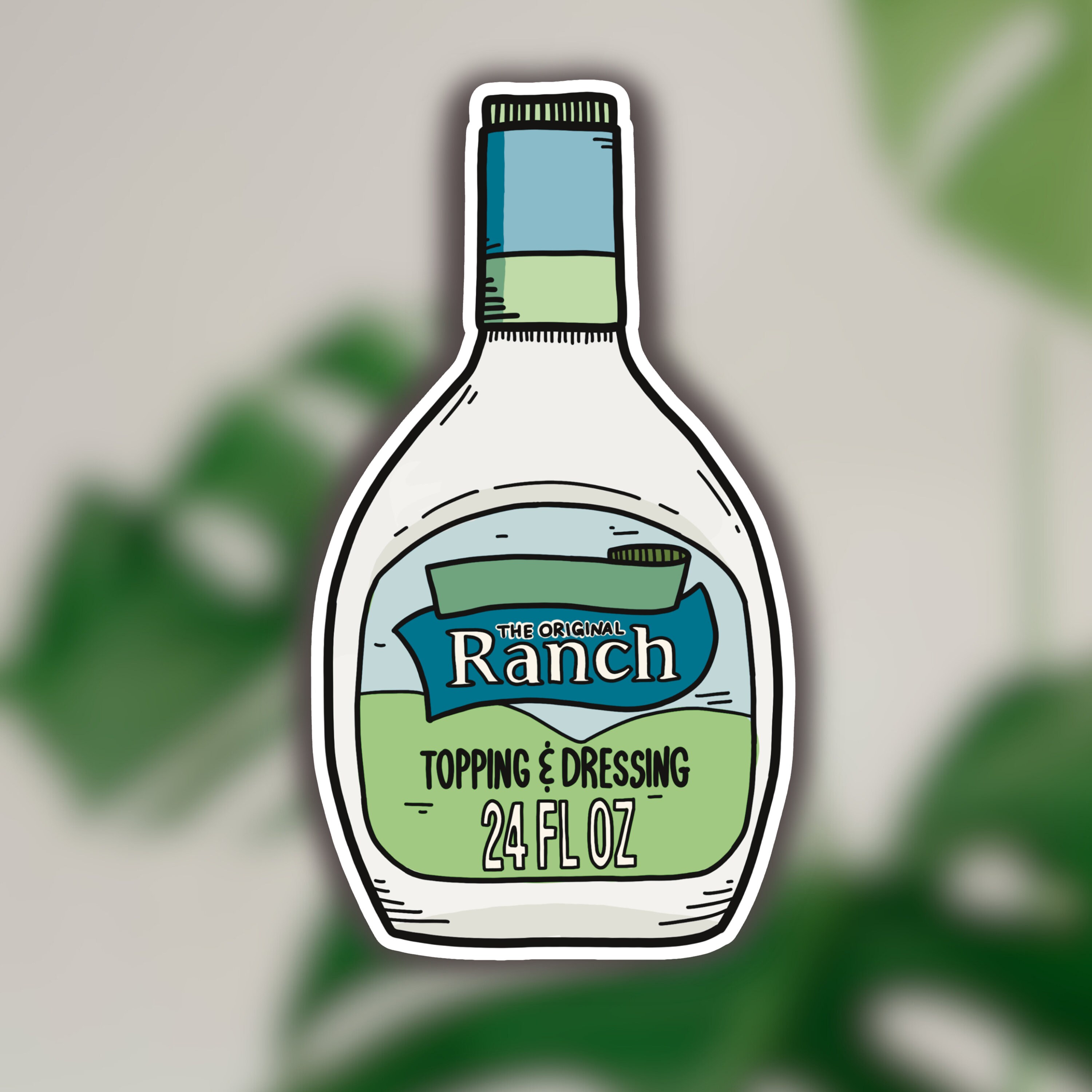 Ranch Salad Dressing American Food Water Resistant Sticker Die Cut ...