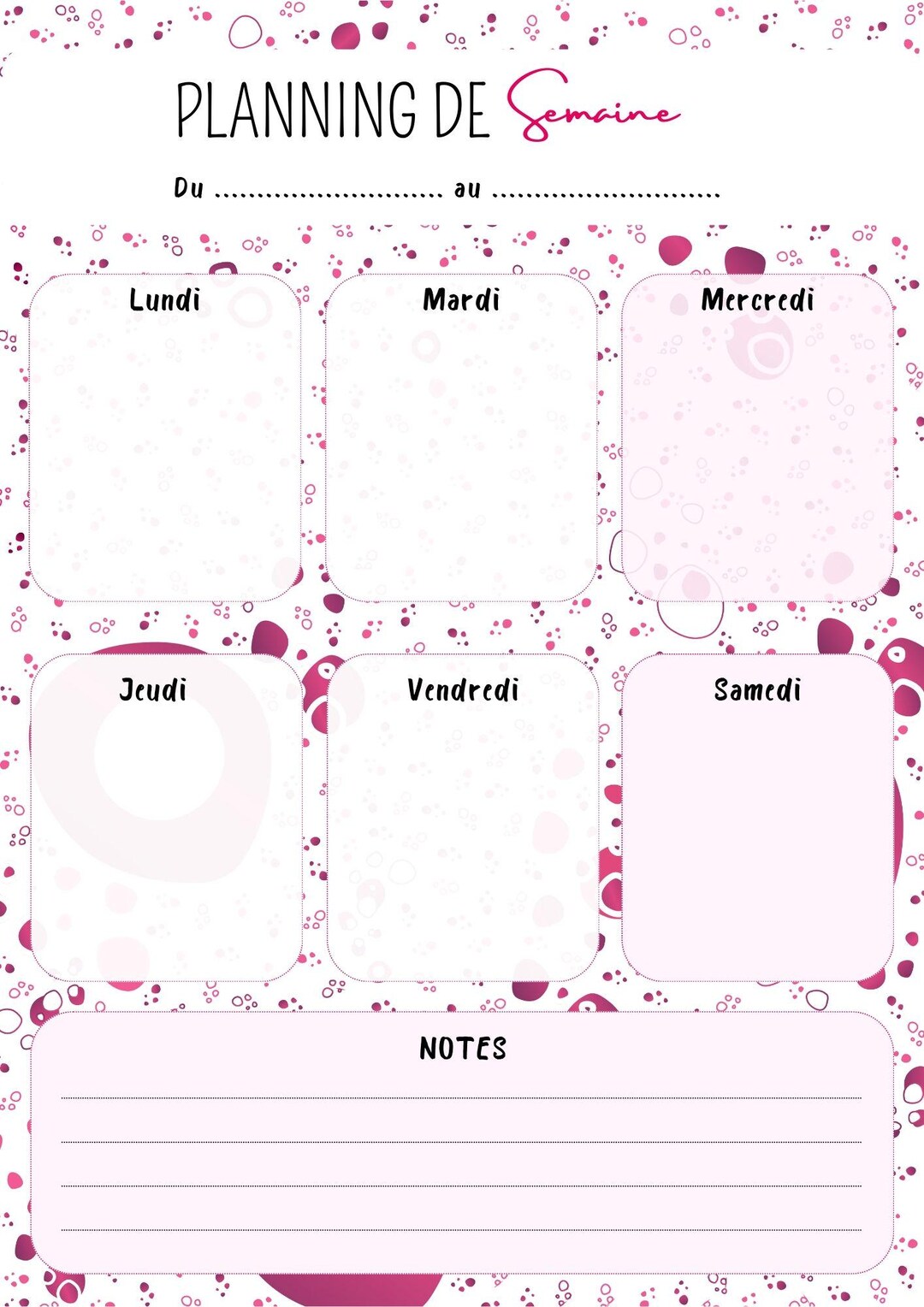 Weekly Planner A3 - A4 Portrait - Landscape PDF - Etsy
