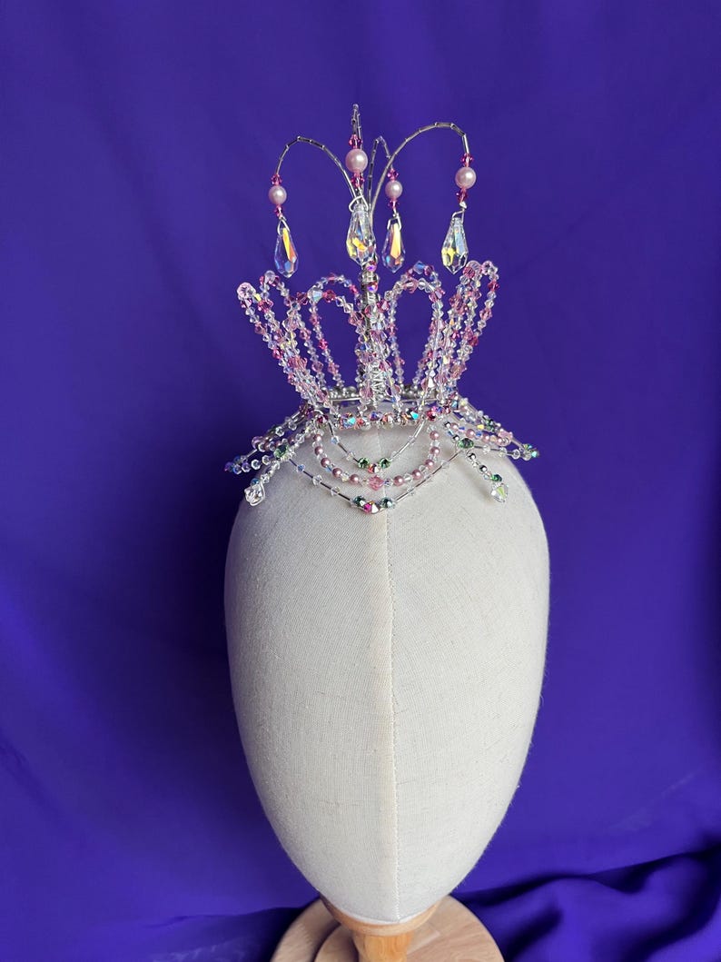Dew Drop Fairy Headpiece, Pink/silver Crystal AB, Swarovski Elements ...