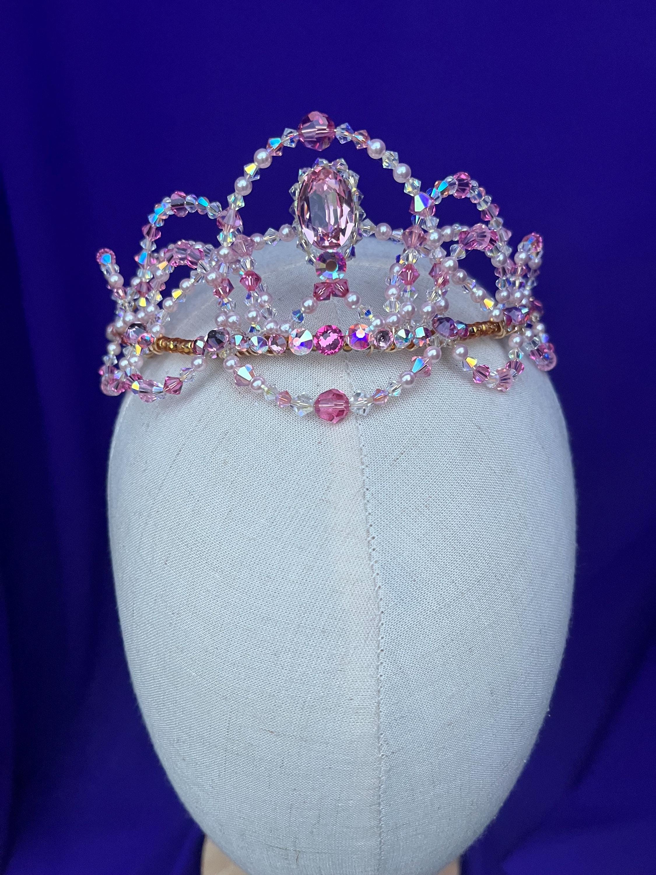 Pink Ballet Tiara, Swarovski Elements, Ballet Headpiece, Aurora ...