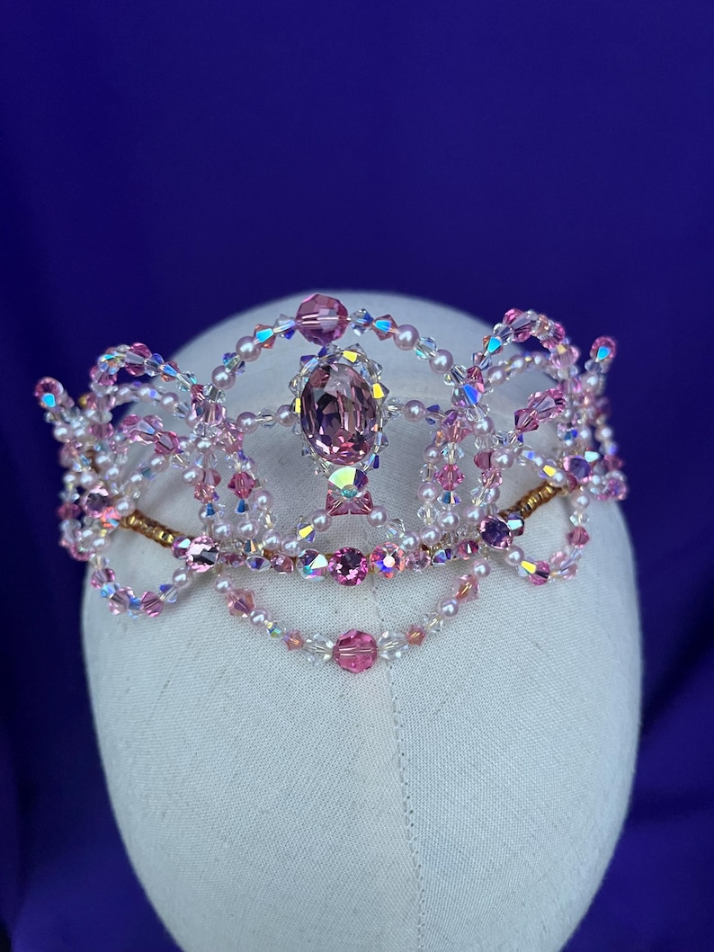 Pink Ballet Tiara, Swarovski Elements, Ballet Headpiece, Aurora ...