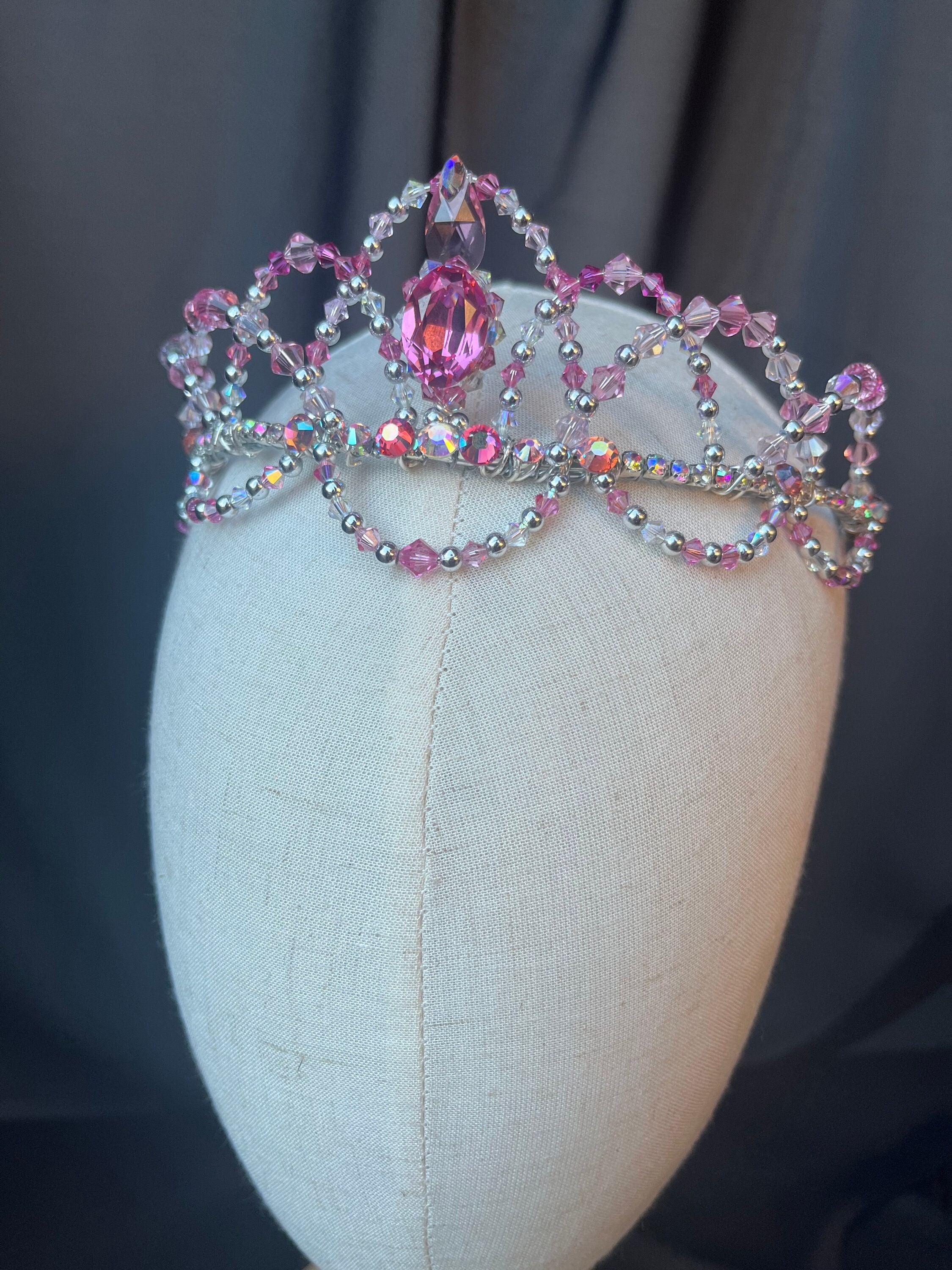 Pink Ballet Tiara, Swarovski Components, Ballet Headpiece, Aurora ...