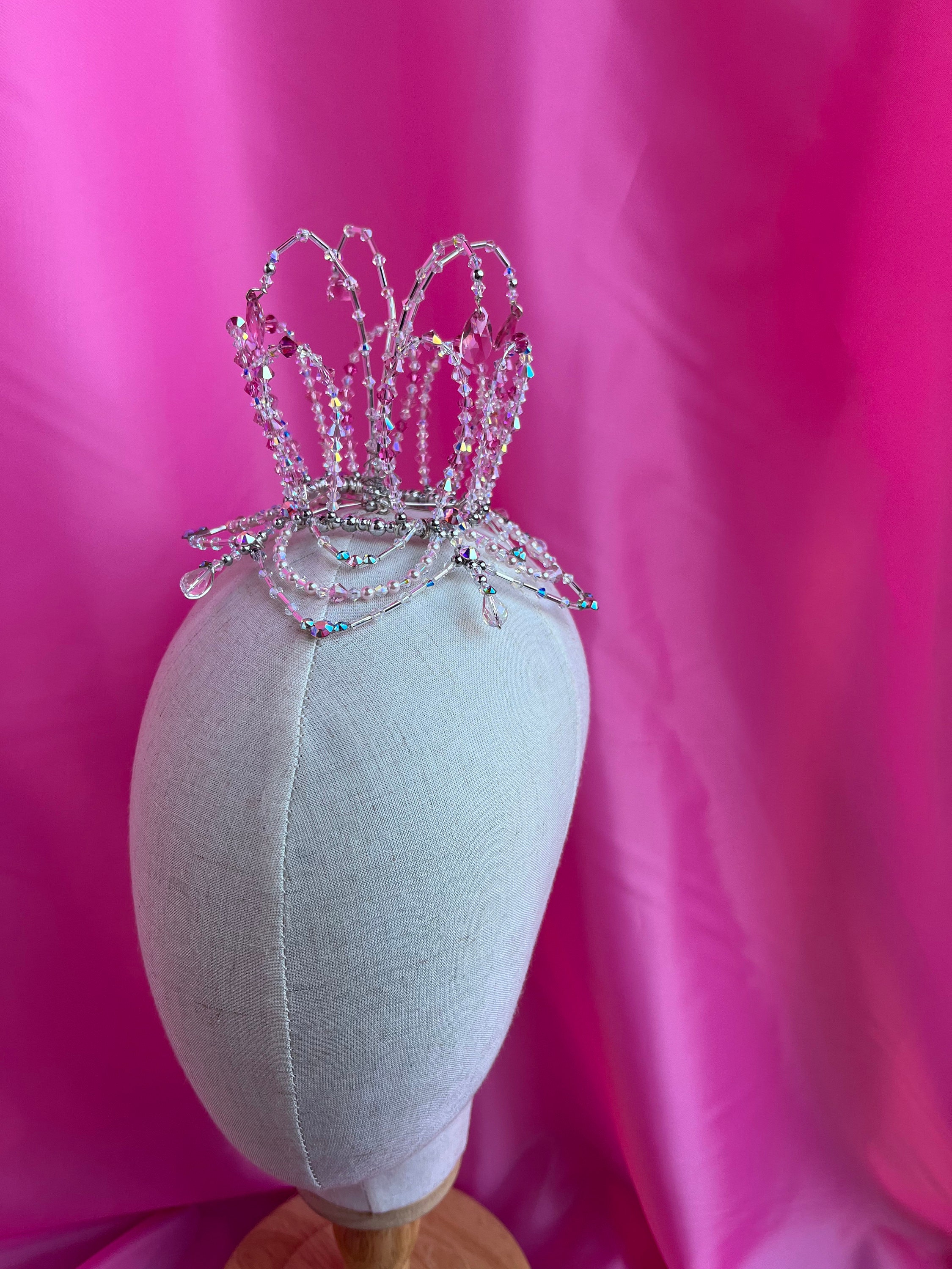 Dew Drop Fairy Headpiece, Pink/silver Crystal AB, Swarovski Elements ...