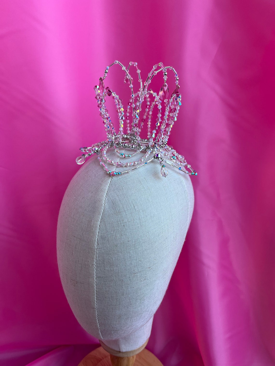 Dew Drop Fairy Headpiece, Pink/silver Crystal AB, Swarovski Elements ...
