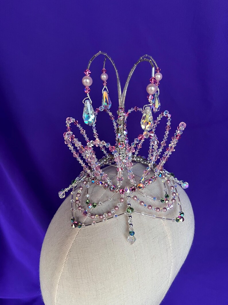 Dew Drop Fairy Headpiece, Pink/silver Crystal AB, Swarovski Elements ...