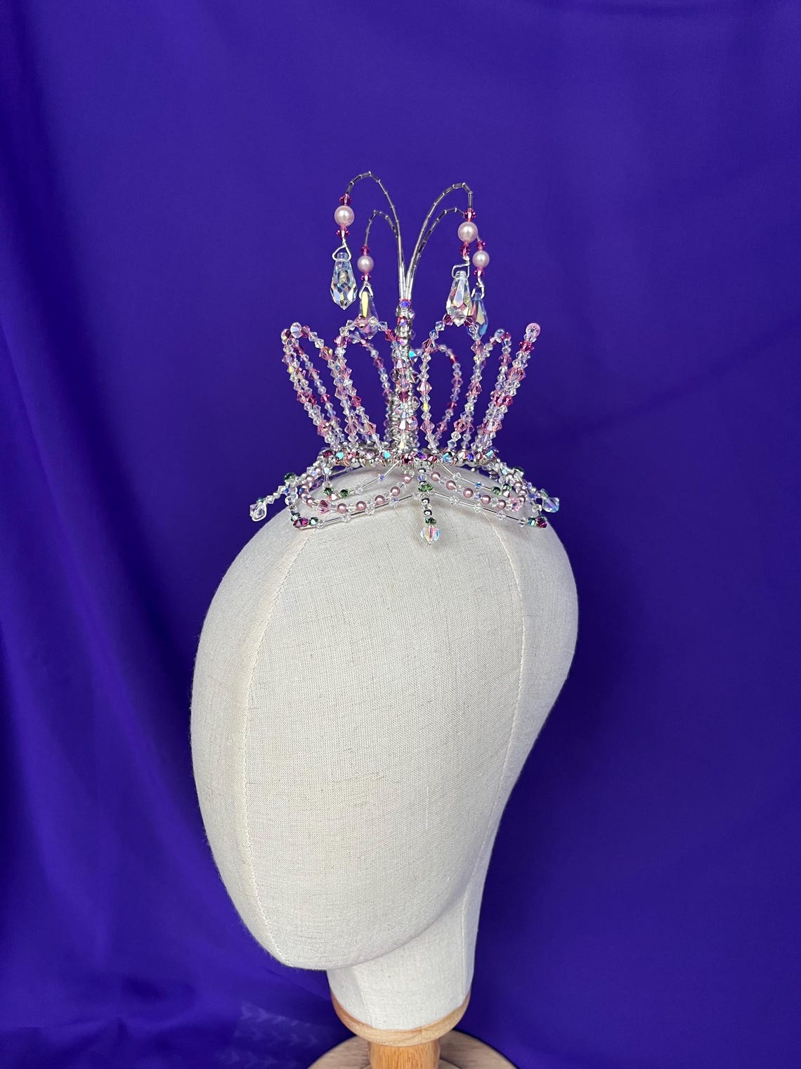 Dew Drop Fairy Headpiece, Pink/silver Crystal AB, Swarovski Elements ...