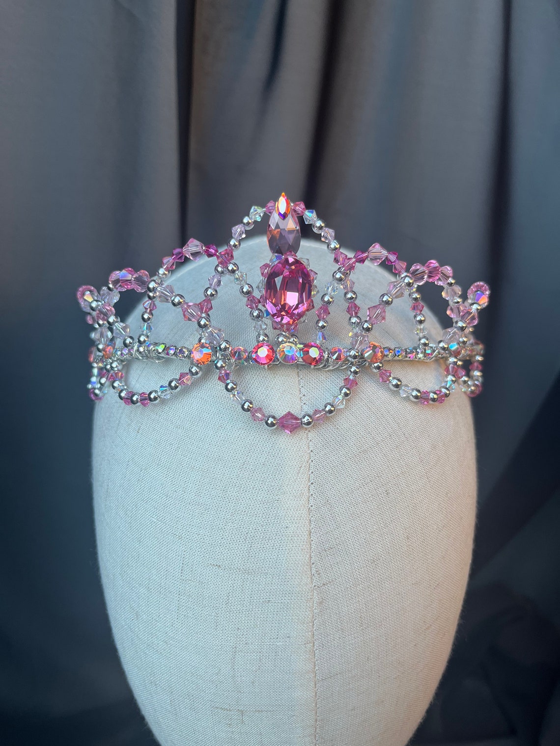 Pink Ballet Tiara, Swarovski Components, Ballet Headpiece, Aurora ...