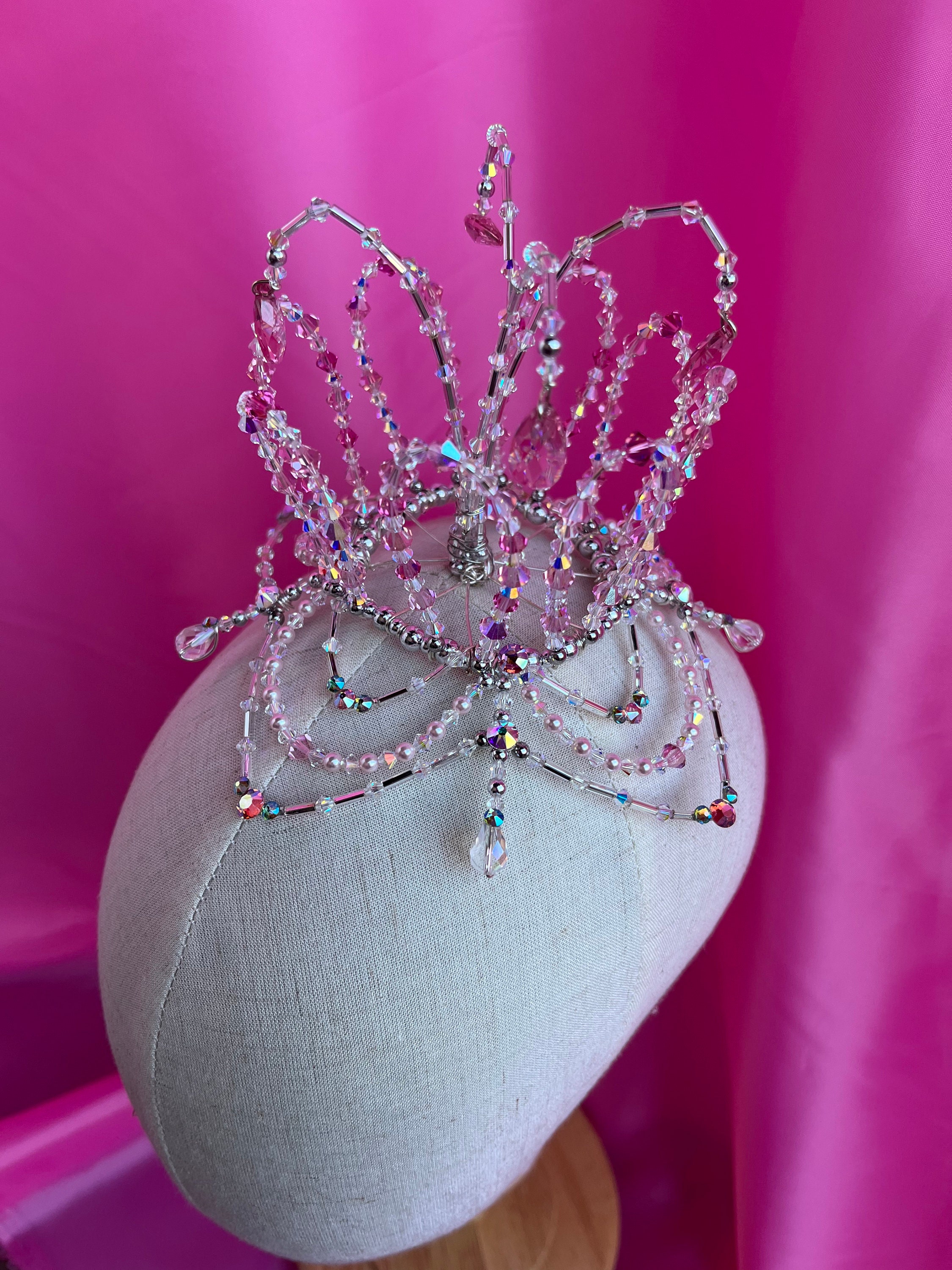 Dew Drop Fairy Headpiece, Pink/silver Crystal AB, Swarovski Elements ...