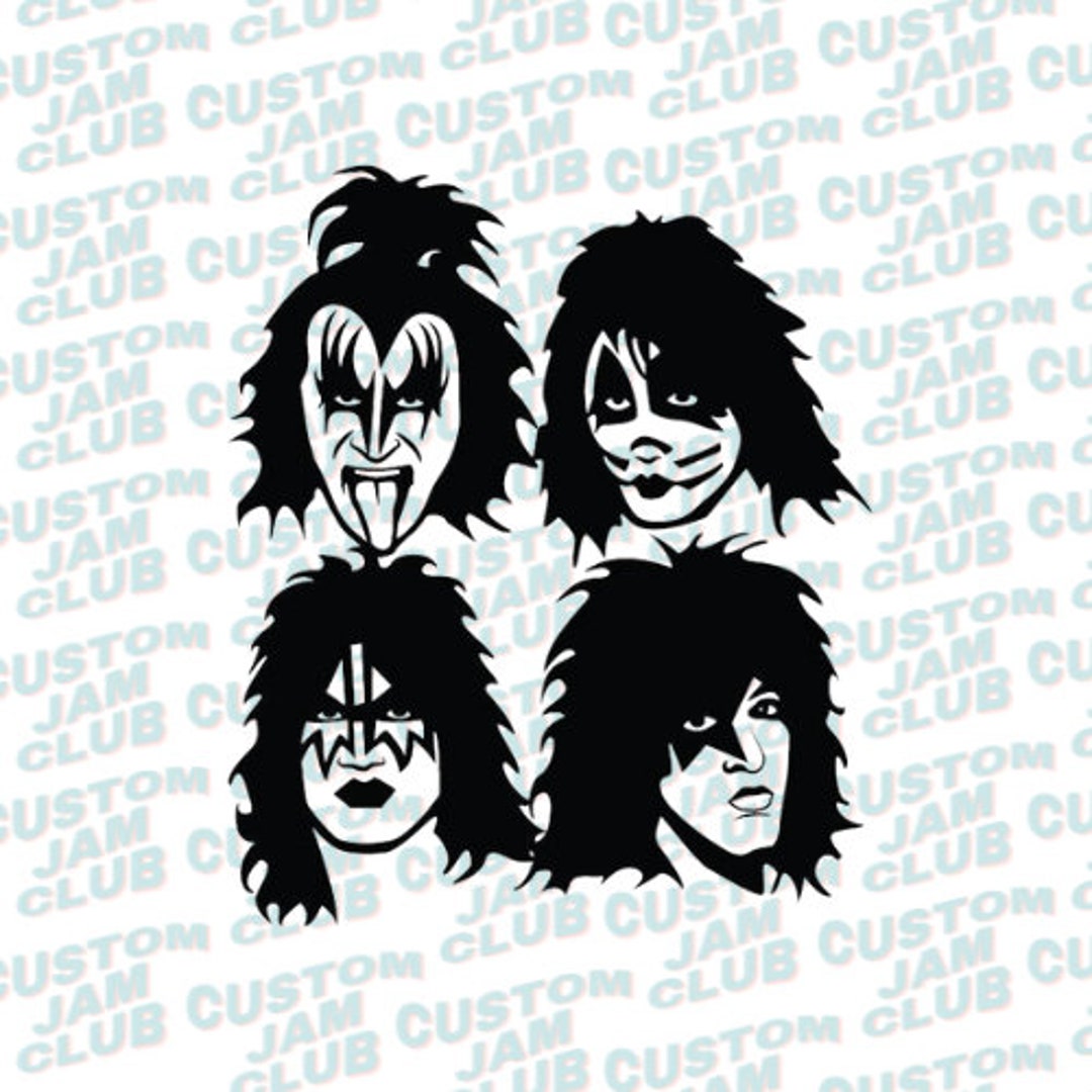 KISS Faces SVG PNG Instant Download Available in Multiple Formats Kiss ...